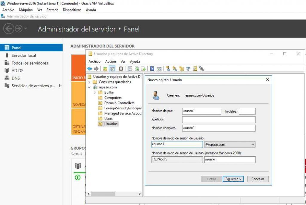 Crear un dominio de Active Directory en Windows Server - Linuxbasico