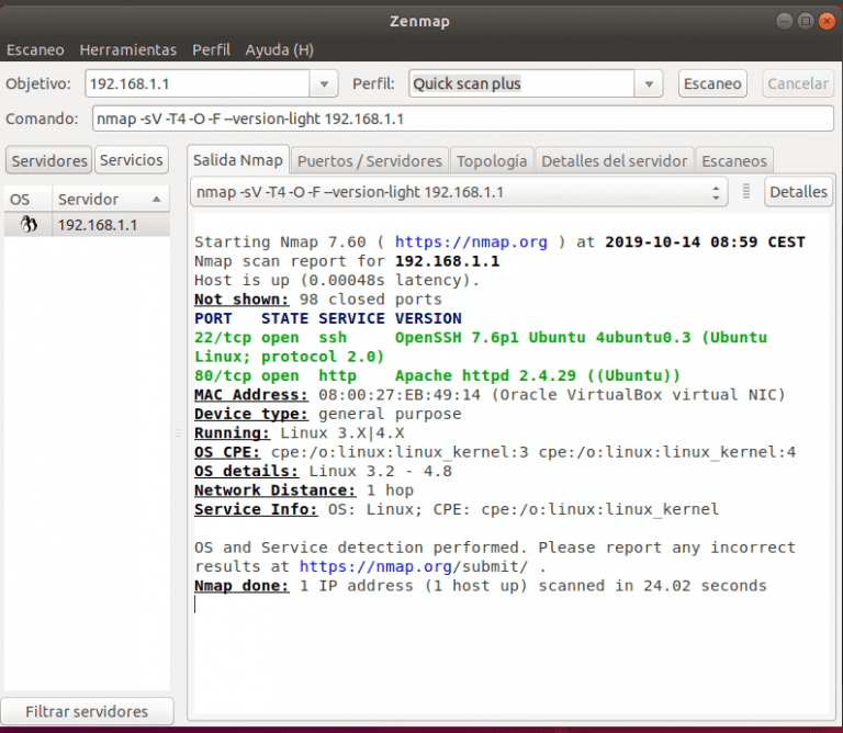 Escanear puertos con Zenmap - Linuxbasico